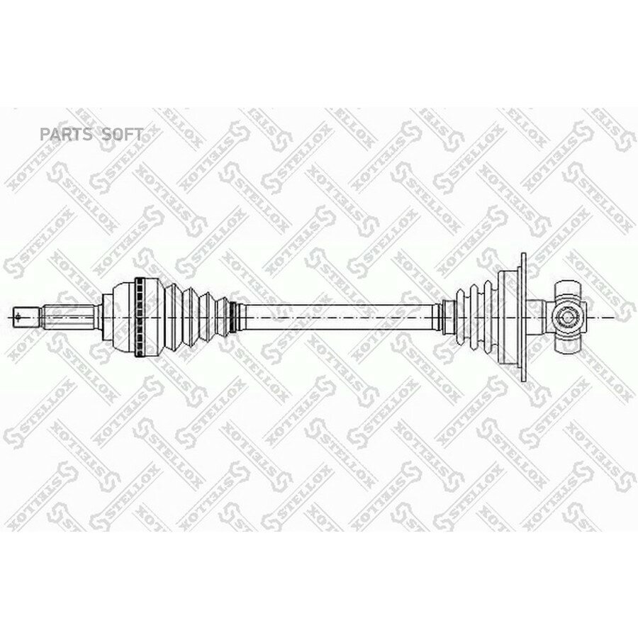 STELLOX 1581050SX 158 1050-SX привод левый! 655mm ABS, 22318\ Renault Megane/Scenic 1.9DCi/DTi 99-02
