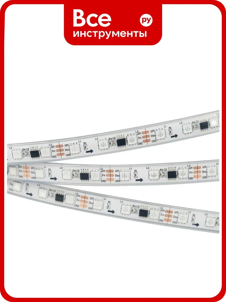 Светодиодная герметичная лента Arlight SPI-P-B60-12mm 12V RGB-PX3 , бегущи 5м 026365(3)