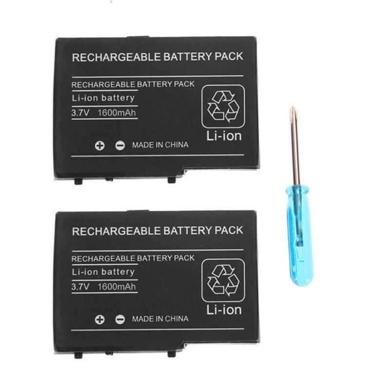 Аккумулятор для NDS Lite 3.7V 1600mAh + отвёртка, 1600 мАч - 1 набор из 2