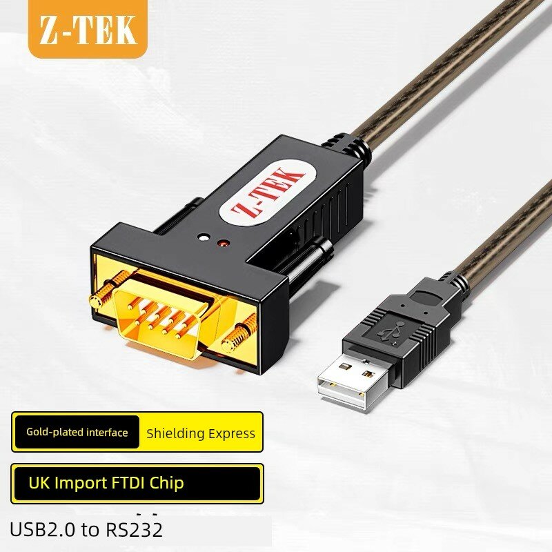 1.8-метровый кабель USB к 9-контактному разъему RS232 с индикатором