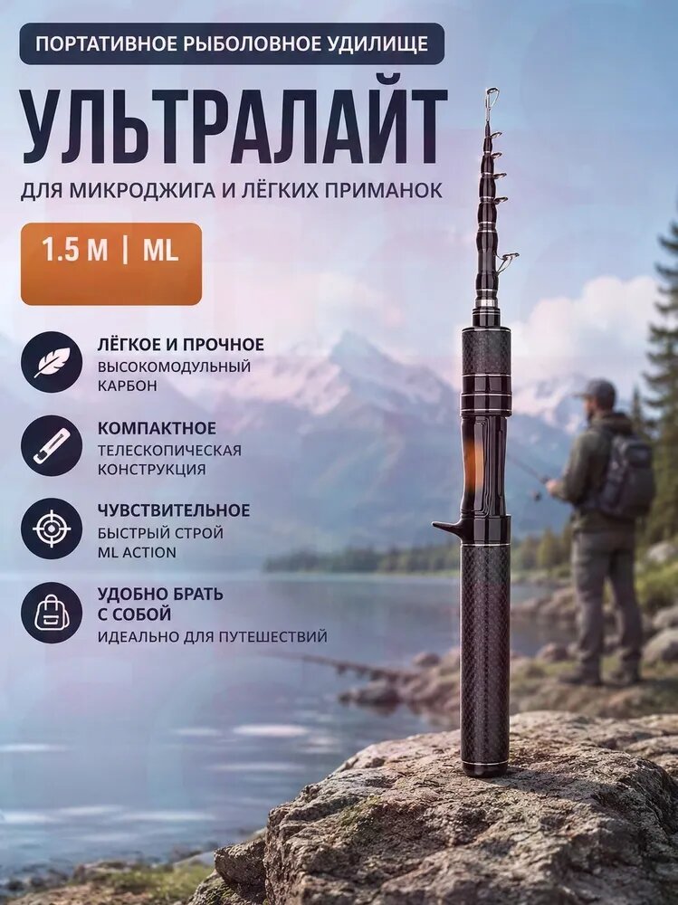 Удилище, рабочая длина: 150 см