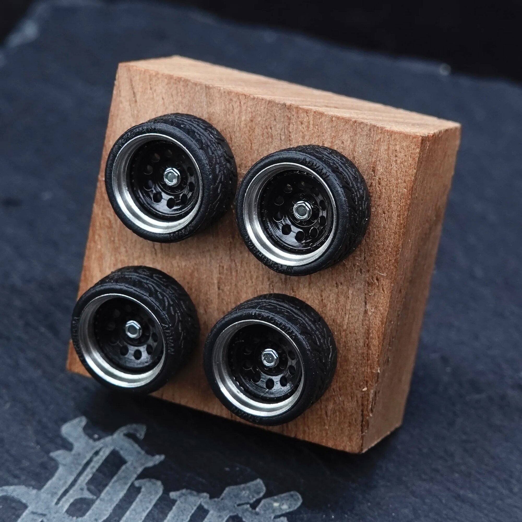 PuffStudio_1/64 металлическая ступица колеса 7,5 мм black-7.5mm