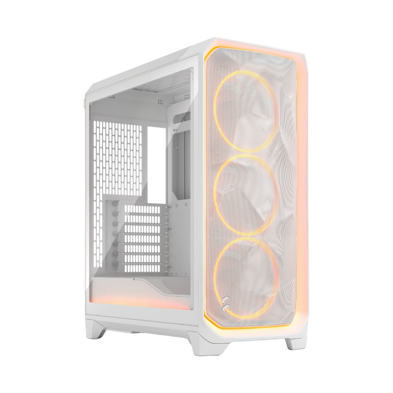 Корпус ПК без блока Case Fractal Design Meshify 3 Ambience Pro RGB TG Light Tint, Full-Tower, 3x140mm ARGB, 2xUSB-A 3.2 + 1xUSB 3.2 Type-C, E-ATX, ATX, mATX, mITX, White FD-C-MES3A-05