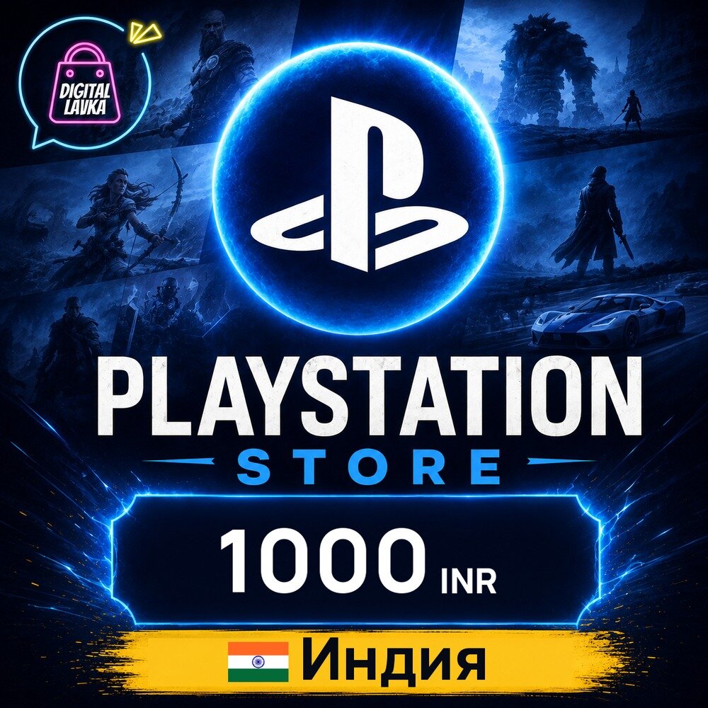 PlayStation Network (PSN) Индия · INR 1000 — карта оплаты, цифровой код пополнения счёта, моментальная доставка