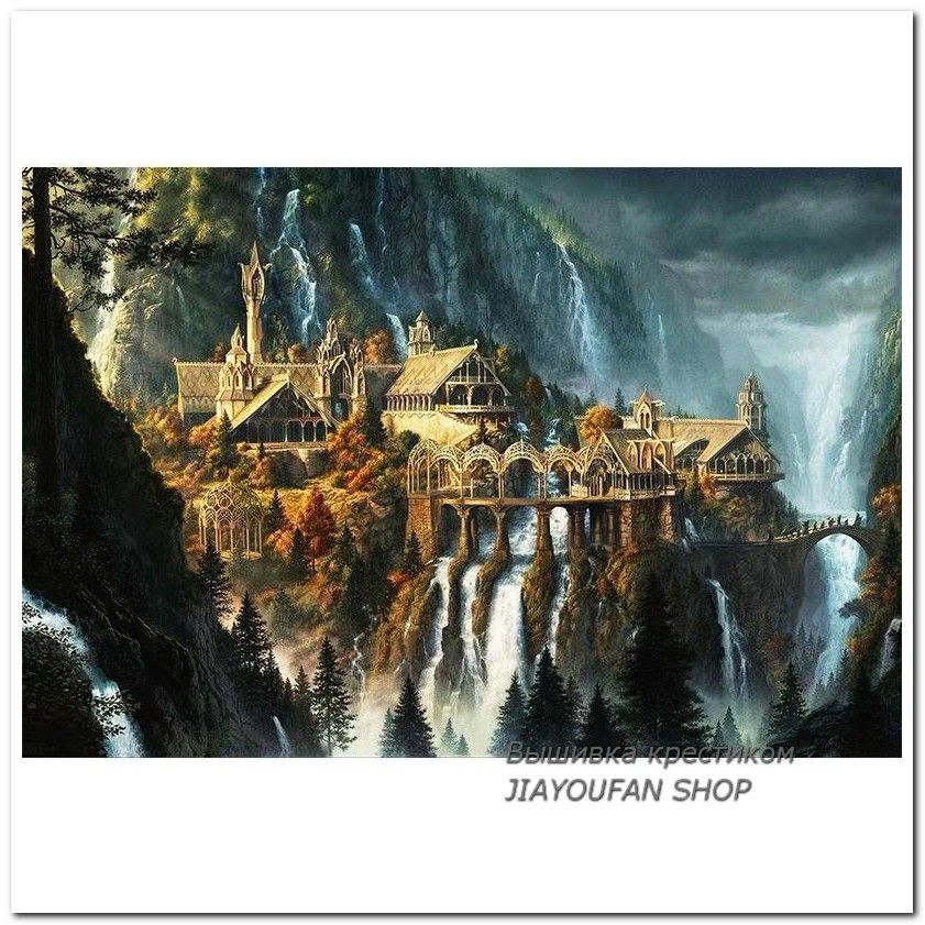Набор для вышивания крестом, 11 Канiteй (11CT), канва 50x70 см, готовая вышивка 40x60 см
