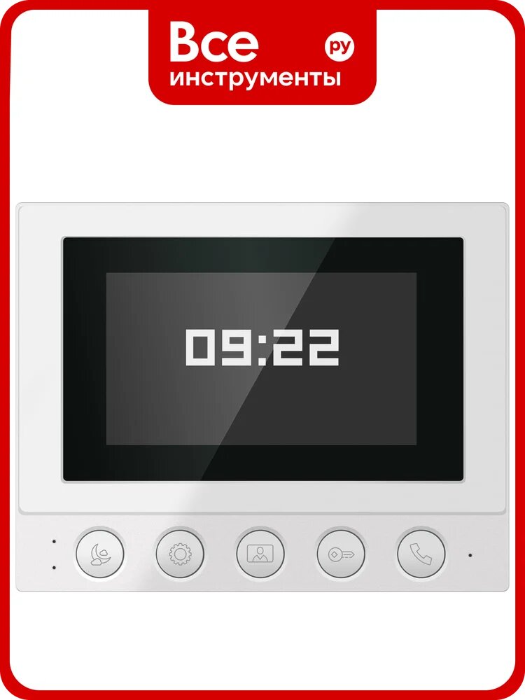 Аналоговый видеодомофон Novihome SIMPLE 4C v. IPS дисплей 4.3; механические кнопки; Поддержка: 2 вызывные панели, 1 видеокамеры, 3 доп. домофонов, 3 аудиотрубок; 4450