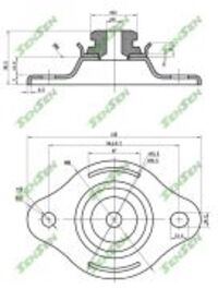 Опора Амортизатора Заднего Chevrolet Aveo (T200 T250) 03 (SENSEN M61029)