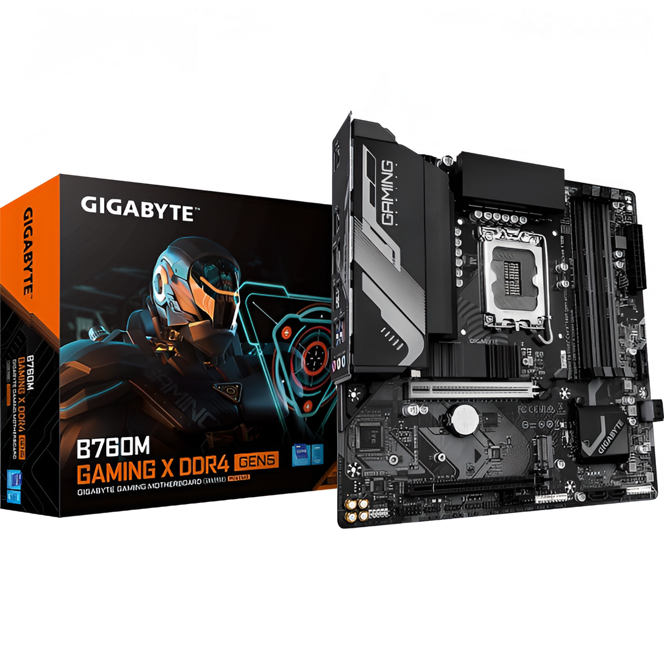 Материнская плата GIGABYTE B760M GAMING X DDR4 GEN5 (LGA1700/B760/4xDDR4/2xPCI-Ex16/2xM.2/SB/GLAN/HDMI/DisplayPort/mATX)