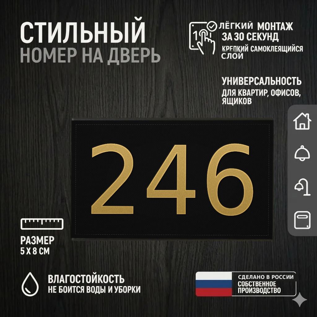 Цифра для двери или ящика 246