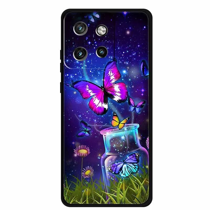 Чехол для телефона Motorola Moto S50, черный силиконовый чехол из ТПУ с мягкой росписью Tiger 7