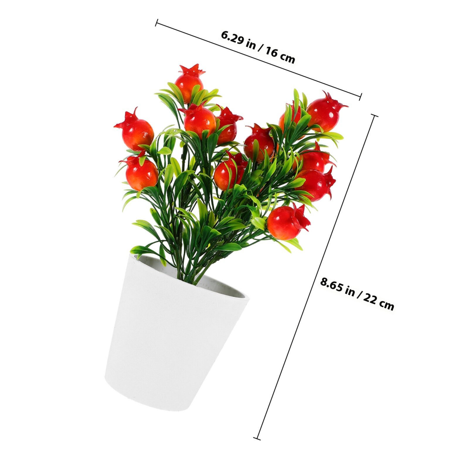 Набор Исскуственных Гранатовых Ветвей Для Стола 29.00X9.40X9.40Cm