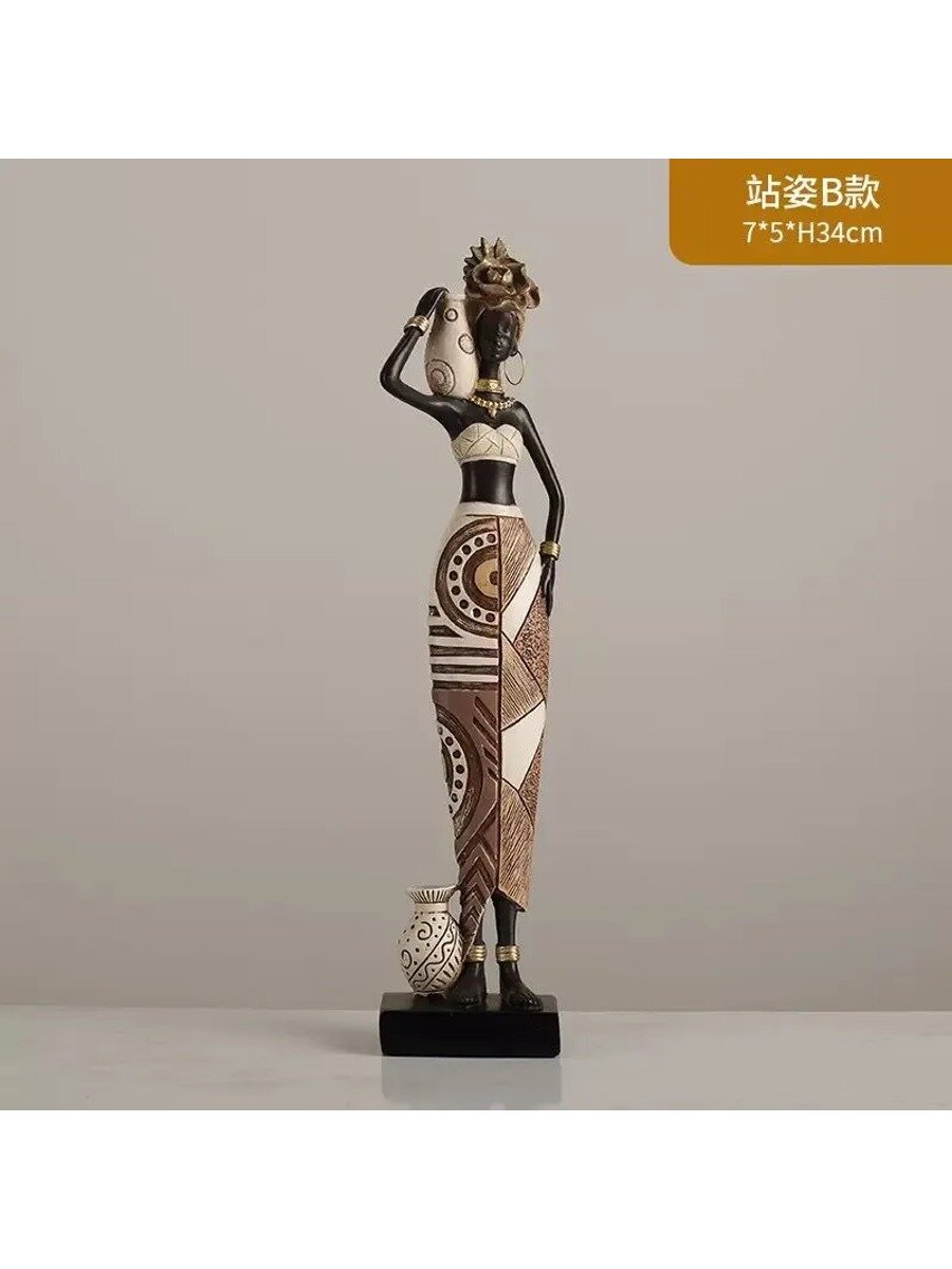 Статуэтка бюст женщины из смолы, декоративная фигурка, высота 34