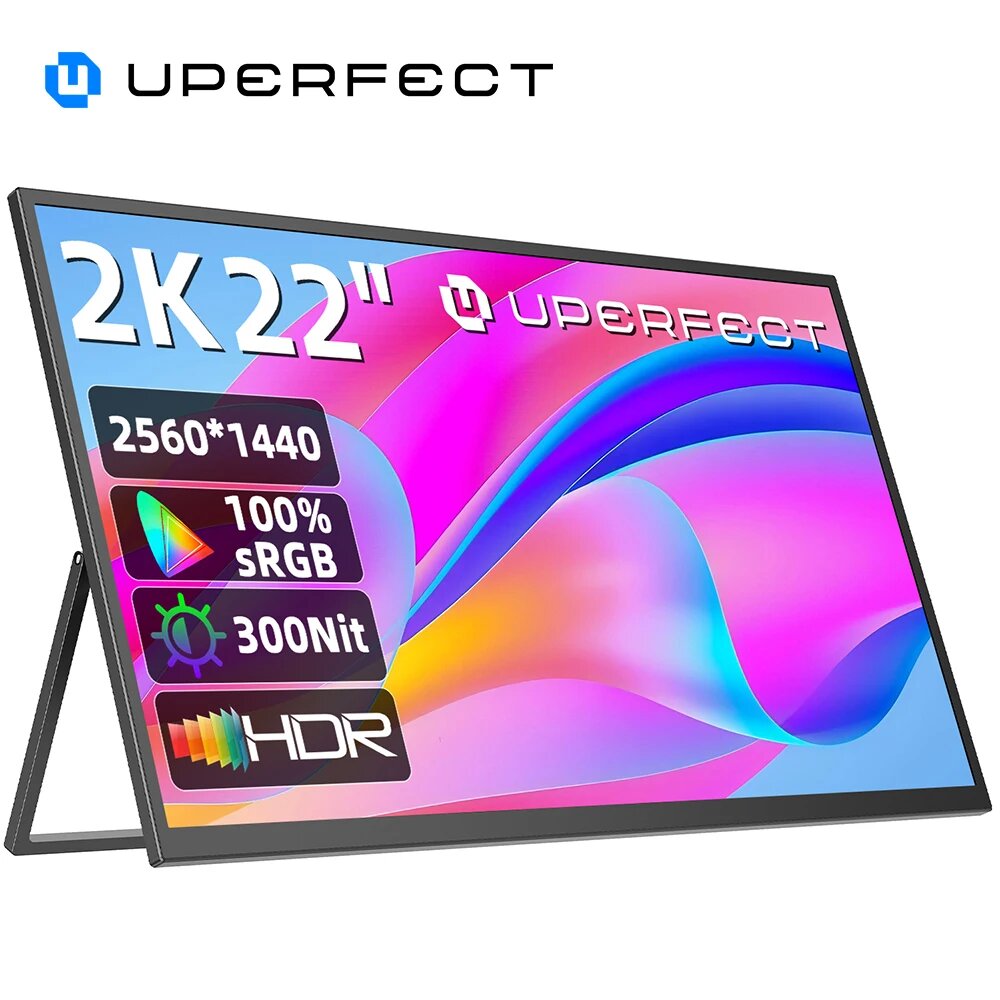 UPERFECT 22" 2K QHD монитор, Plug Type: US Plug
