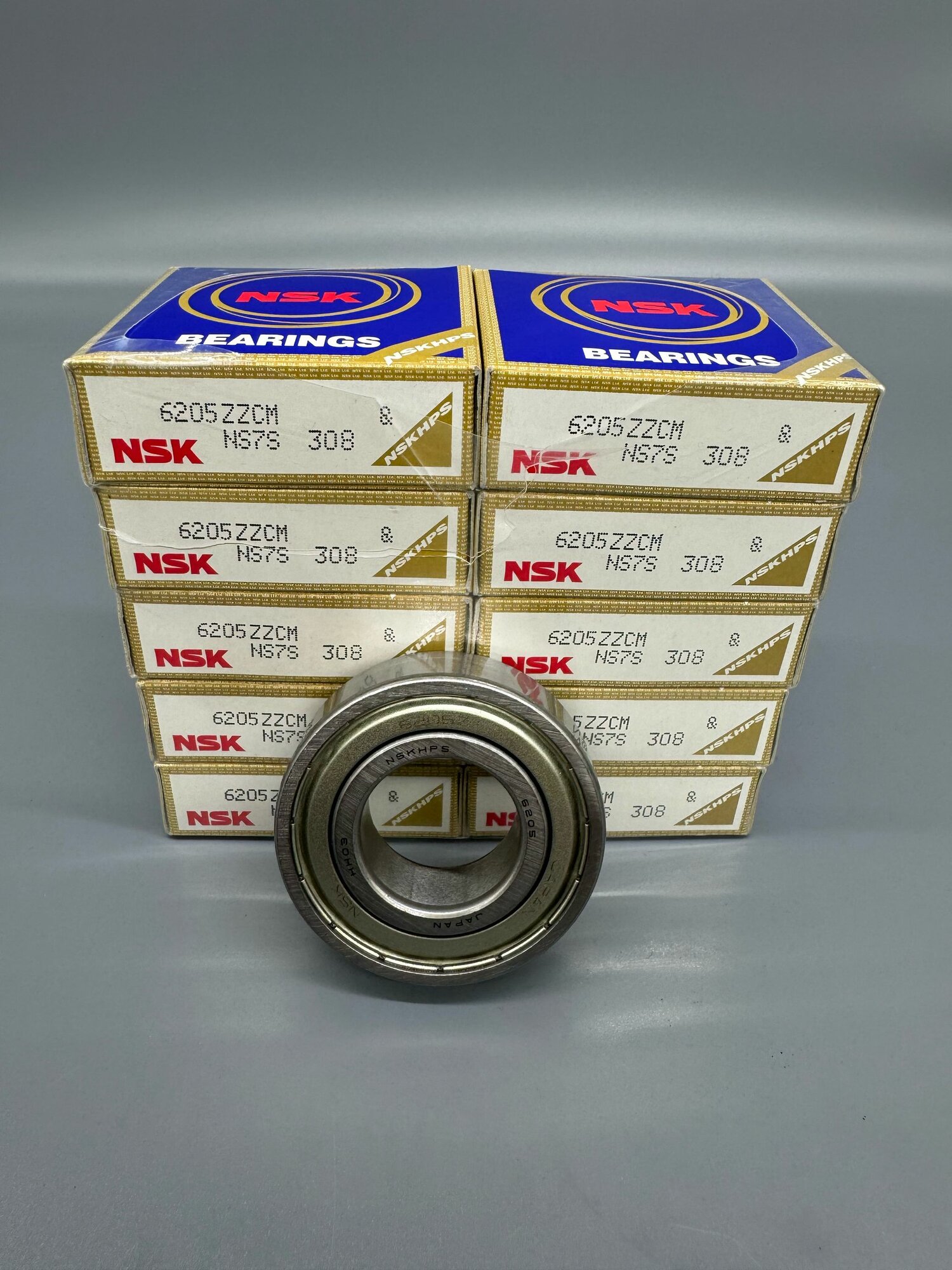 Подшипник шариковый NSK 6205 ZZ аналог гост 80205 ( 25х52х15 ) - 10 шт