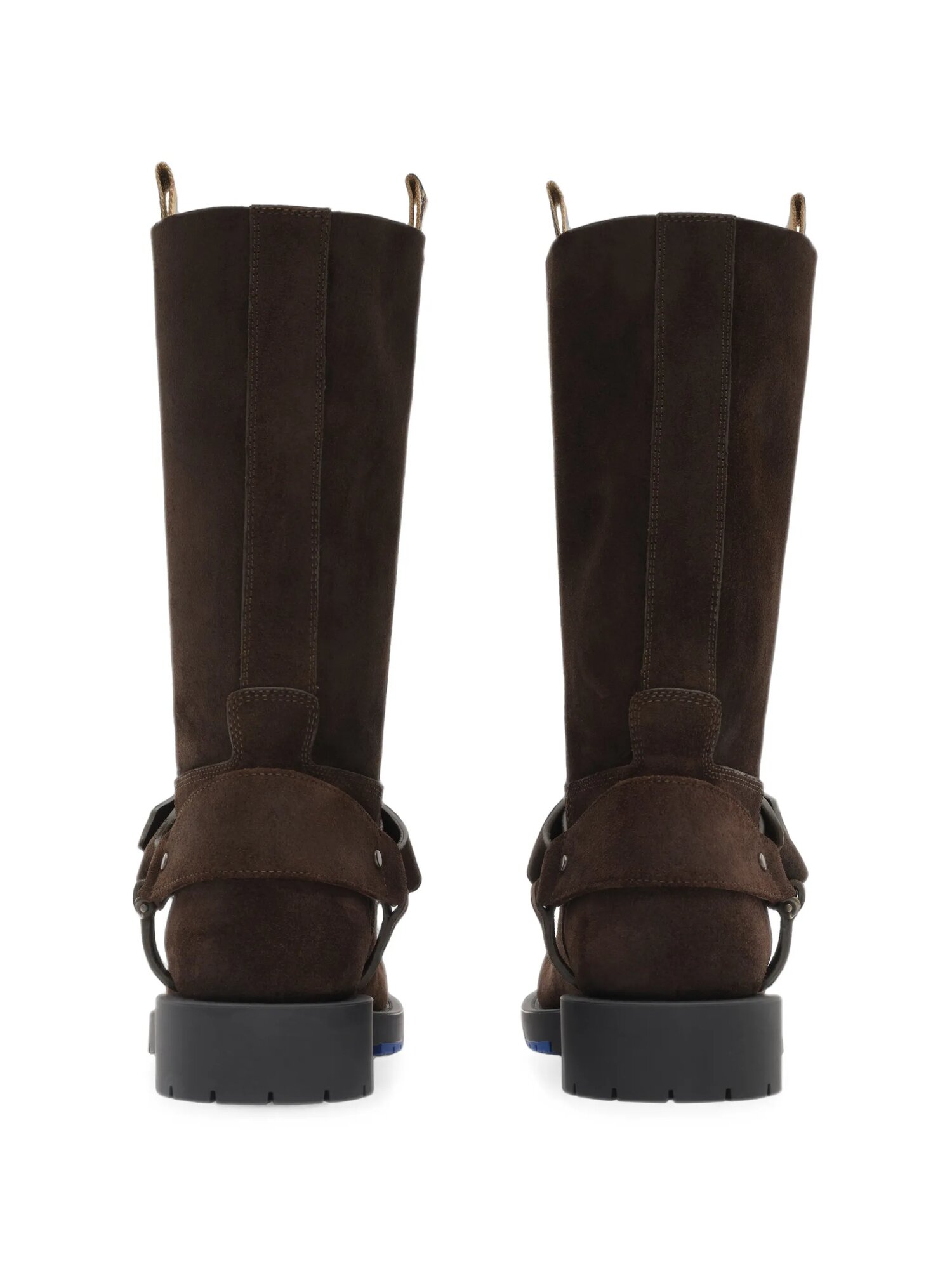 Ботинки BURBERRY Leather soft saddle low boots​, размер 38.5, коричневый — фото 1