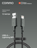 Кабель COMMO Range Cable USB A - Lightning MFI, 1.2 м, Графитовый