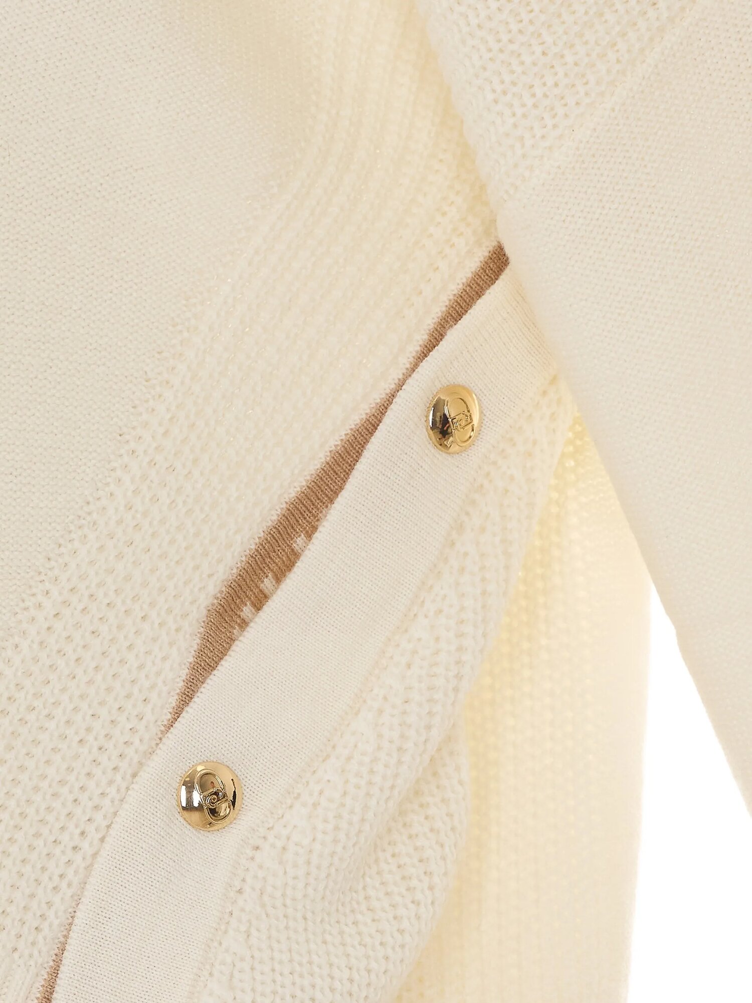 Свитер LIU JO Wool-blend turtleneck with buttons, размер 36 — фото 1