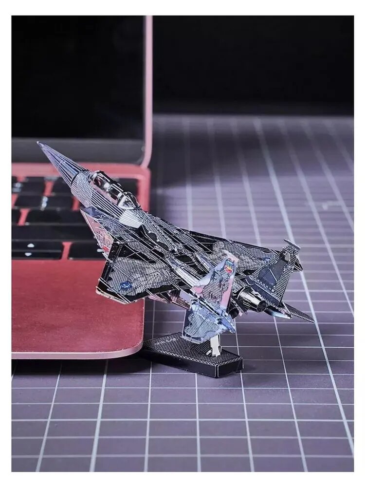 Конструктор металлический 3D Истребитель F15, сборная модель из стали