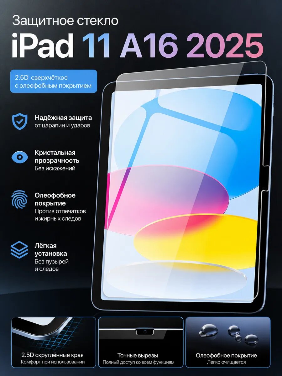 Стекло iPad 11 A16 2025 / iPad 10.9 2022