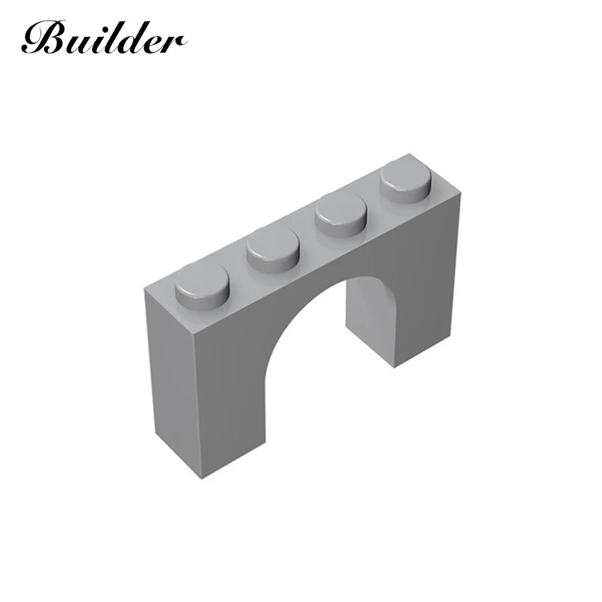 Конструктор Home of Bricks кирпичная арка 1x4x2 10 шт. Серый, Light Gray