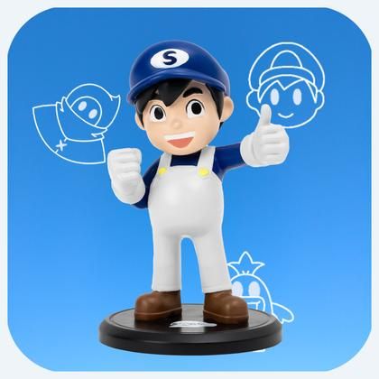 100% Genuine SMG4 - Маленькие скульптурные игрушки, коллекционные подарки--SD925