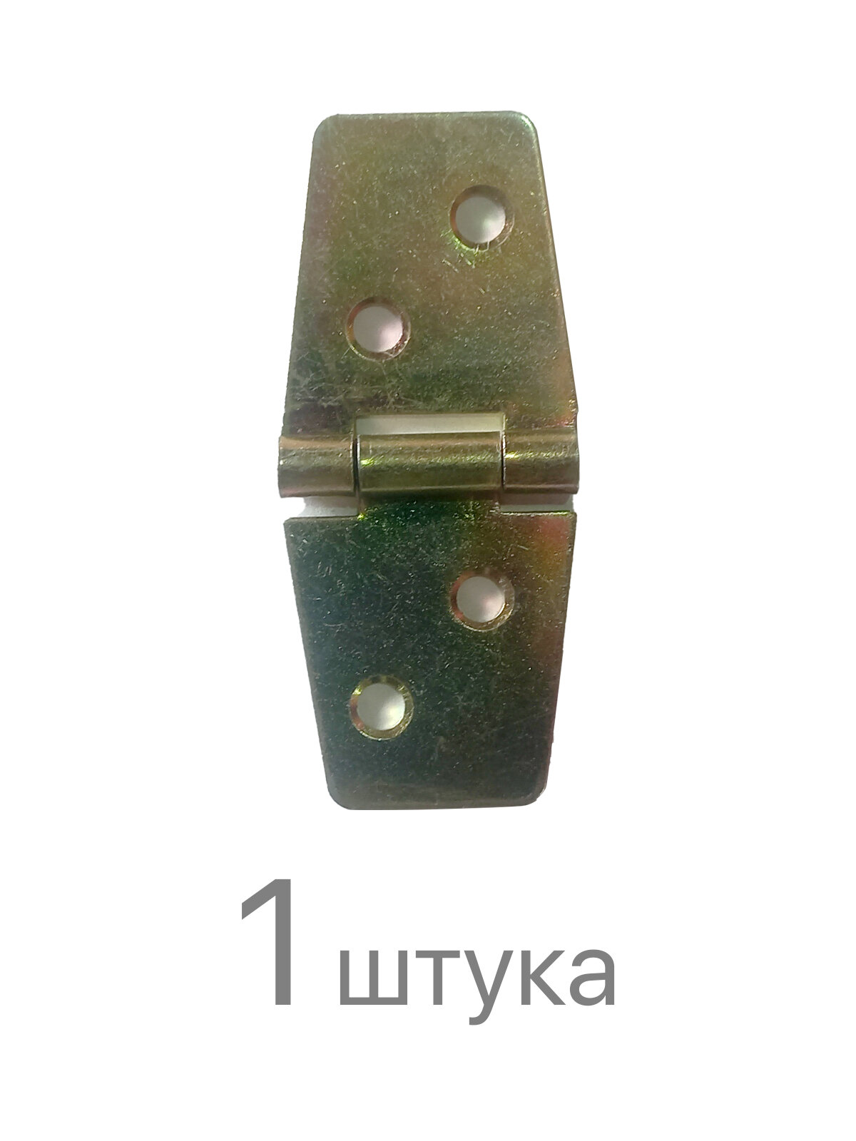 Петля мебельная карточная дверная накладная 59х25 мм (Золотистый)