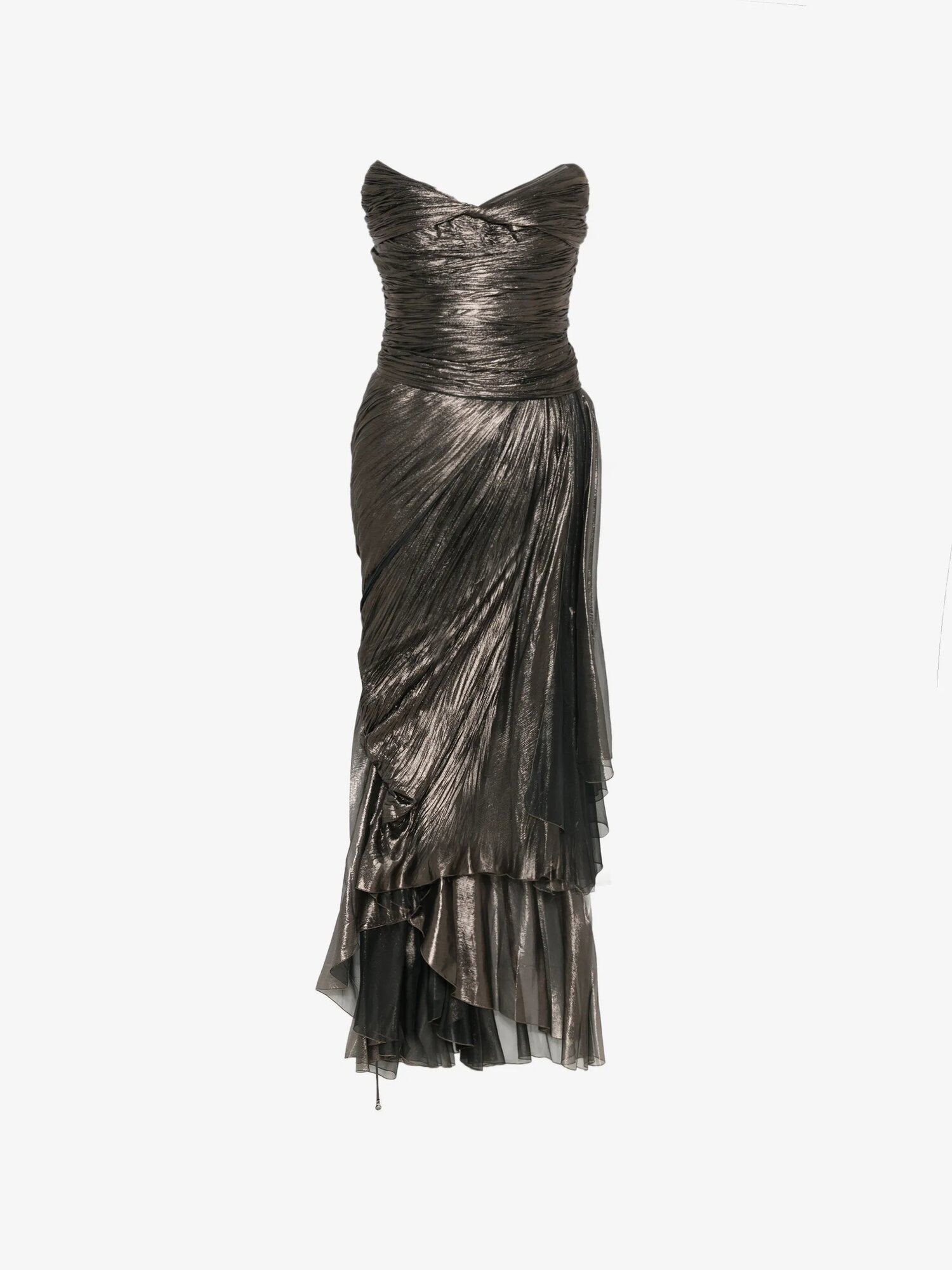 Платье Metallic-effect lace-up dress