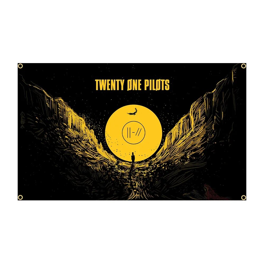 Флаг Twenty One Pilots, 60x90 см, цвет 4, Grommets