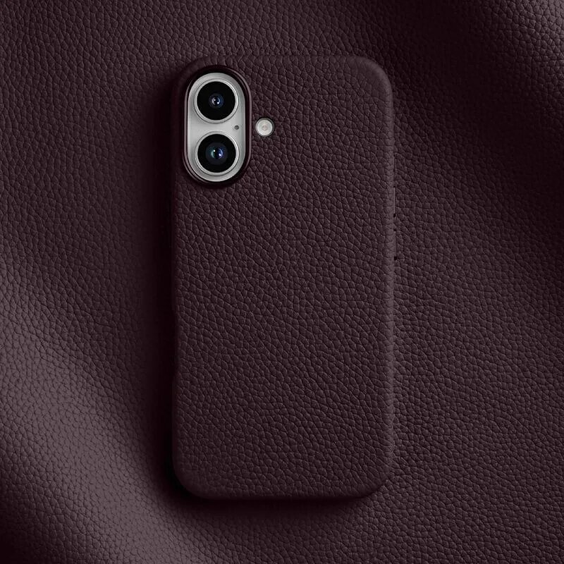 Для iPhone 16 Металлический кожаный чехол Melkco с кольцом для камеры и магнитной зарядкой , полный защитный чехол из натуральной яловой кожи