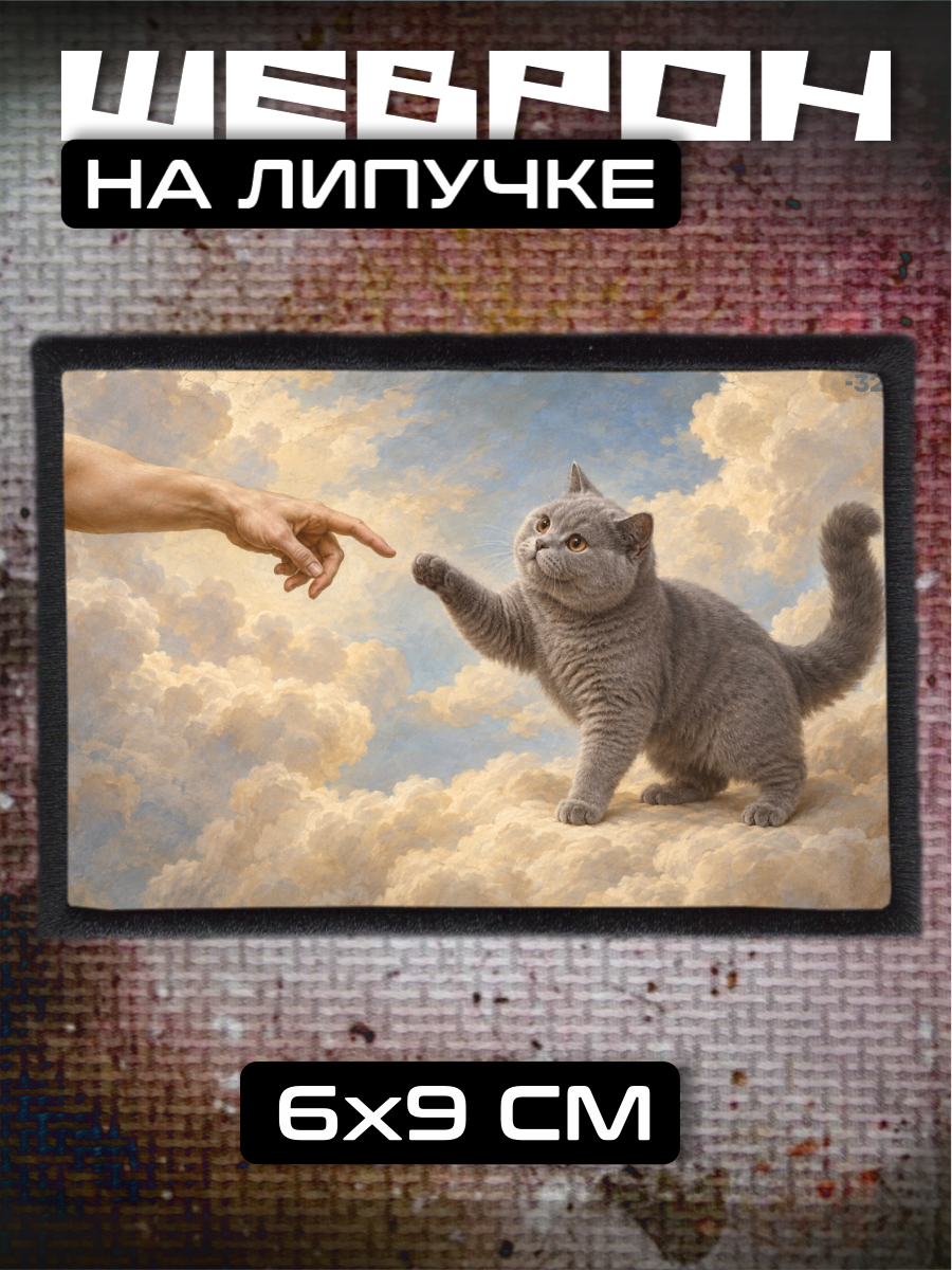 Шеврон на липучке Сотворение Адама картина