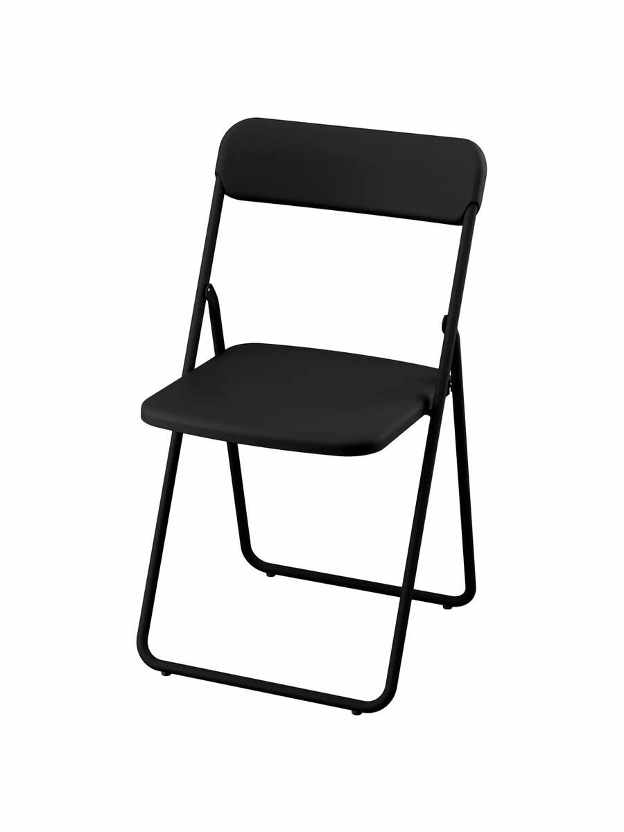 IKEA VIHALS складной стул, черный, сталь, полиэстер