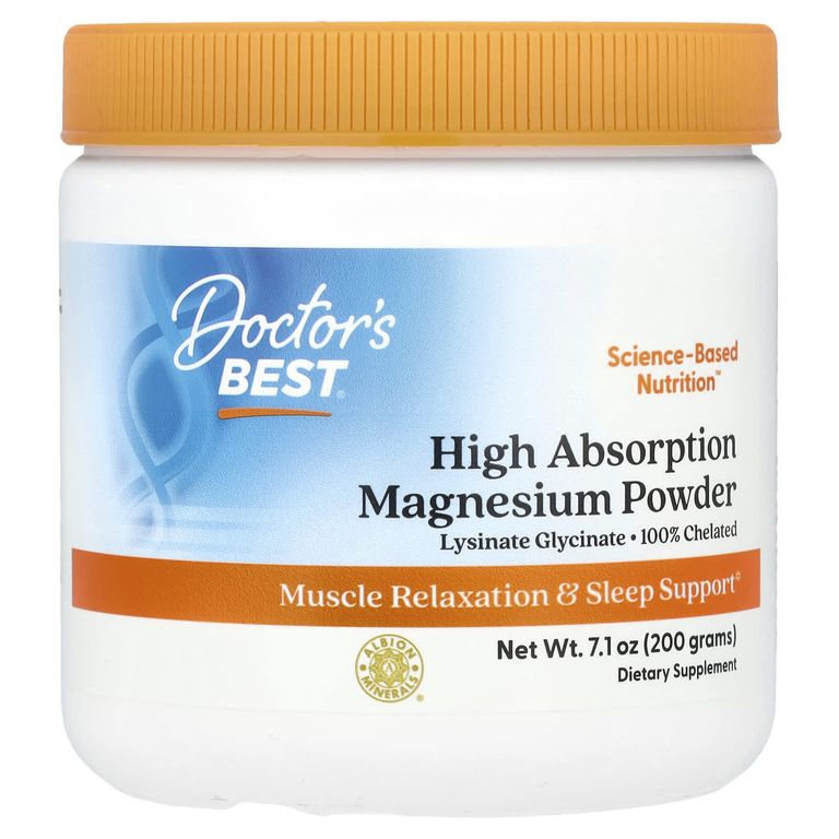 Doctor's Best, Порошок магния с высокой степенью усвояемости, High Absorption Magnesium Powder, 200 г