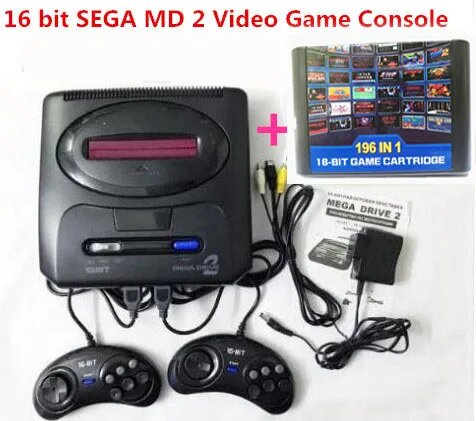 SEGA MD 2 Консоль для игр 16 бит add 196 game card