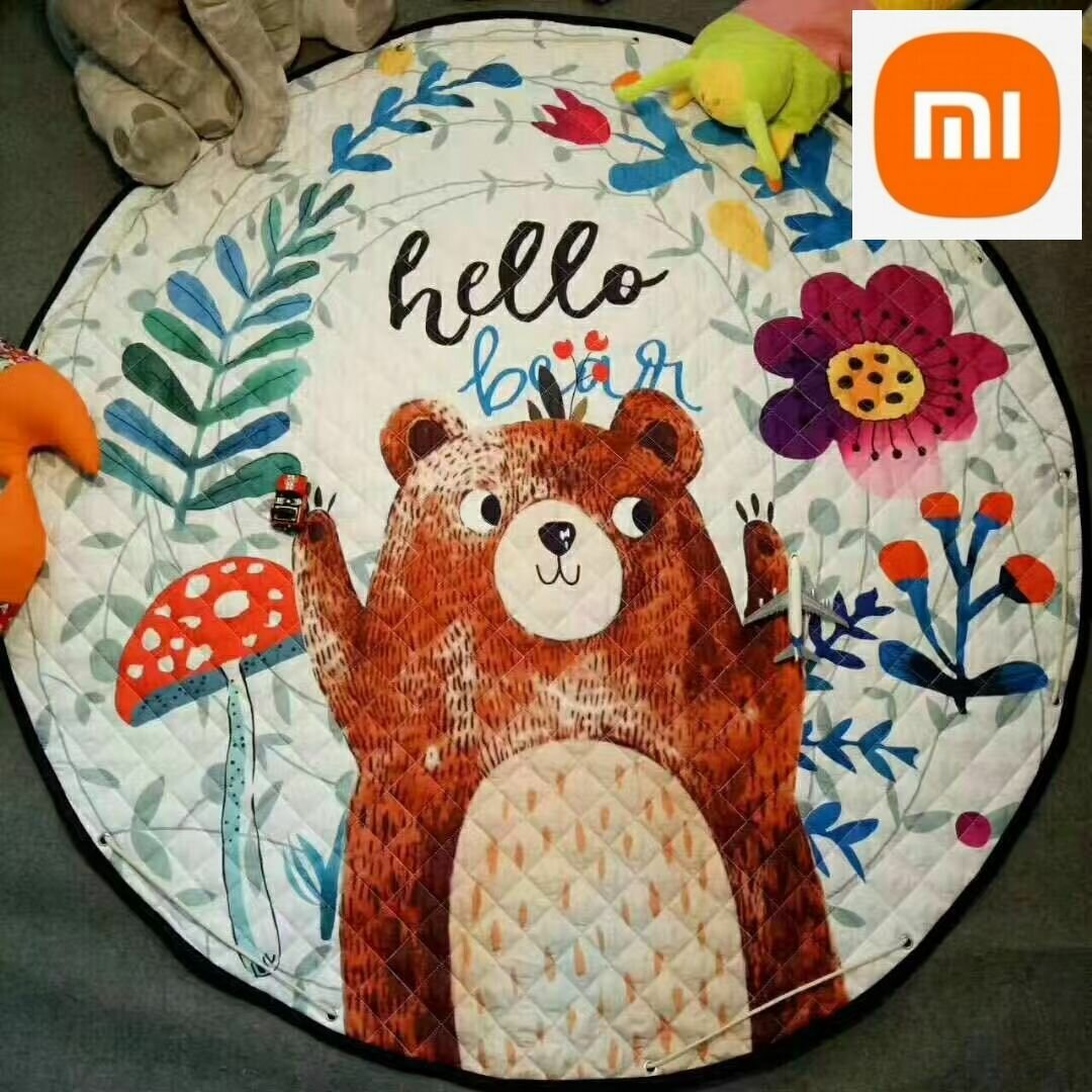 Подходит для новорожденных Круглый мягкий и теплый коврик для ползания по полу 150 см