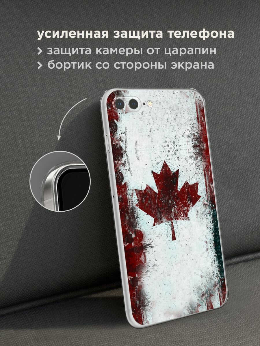 Чехол на Apple iPhone 7 Plus / Айфон 7 Плюс с принтом "Канада" — фото 1