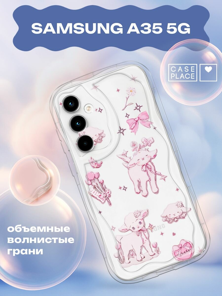 Чехол на Samsung Galaxy A35 5G / Самсунг А35 5G с принтом "Милые козочки"