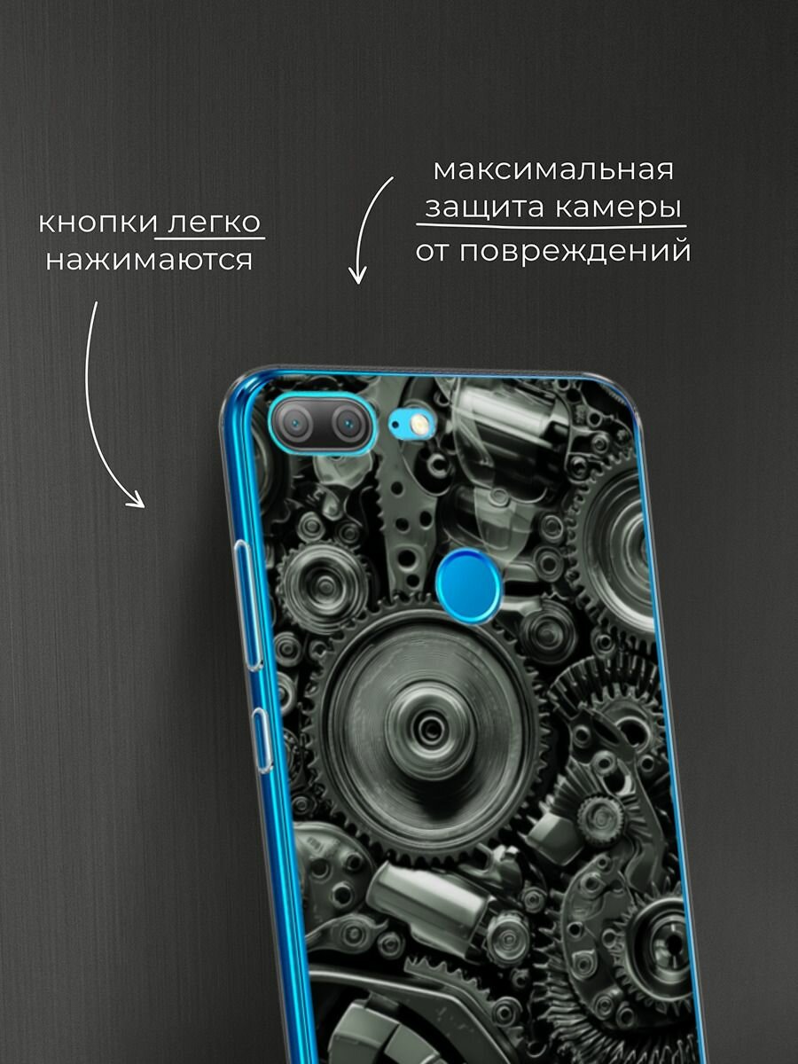 Чехол на Honor 9 Lite / Хонор 9 Лайт с принтом "Механизмы 2" — фото 1