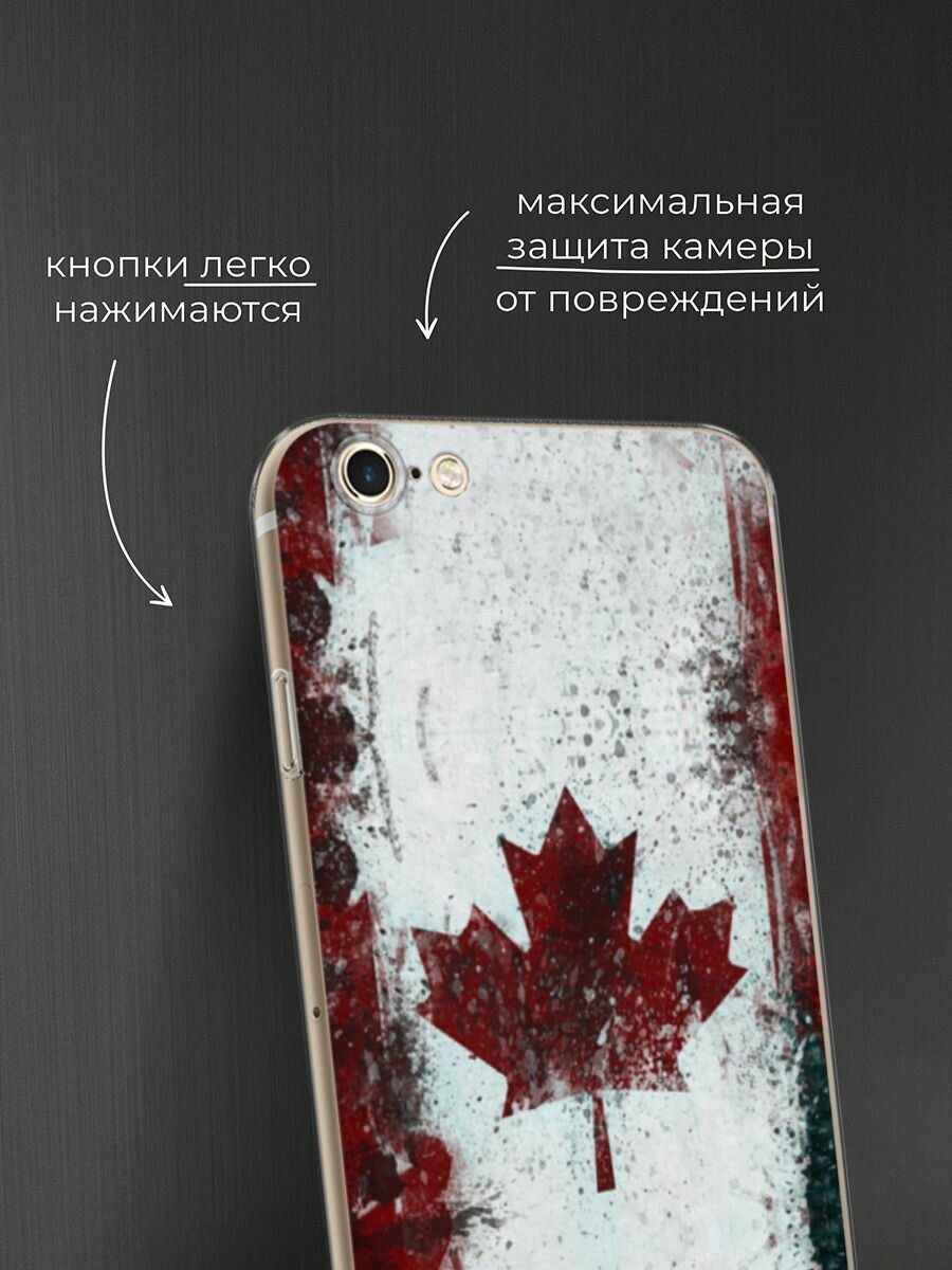Чехол на Apple iPhone 6 Plus/6S Plus / Айфон 6 Плюс/Айфон 6С Плюс с принтом "Канада" — фото 1