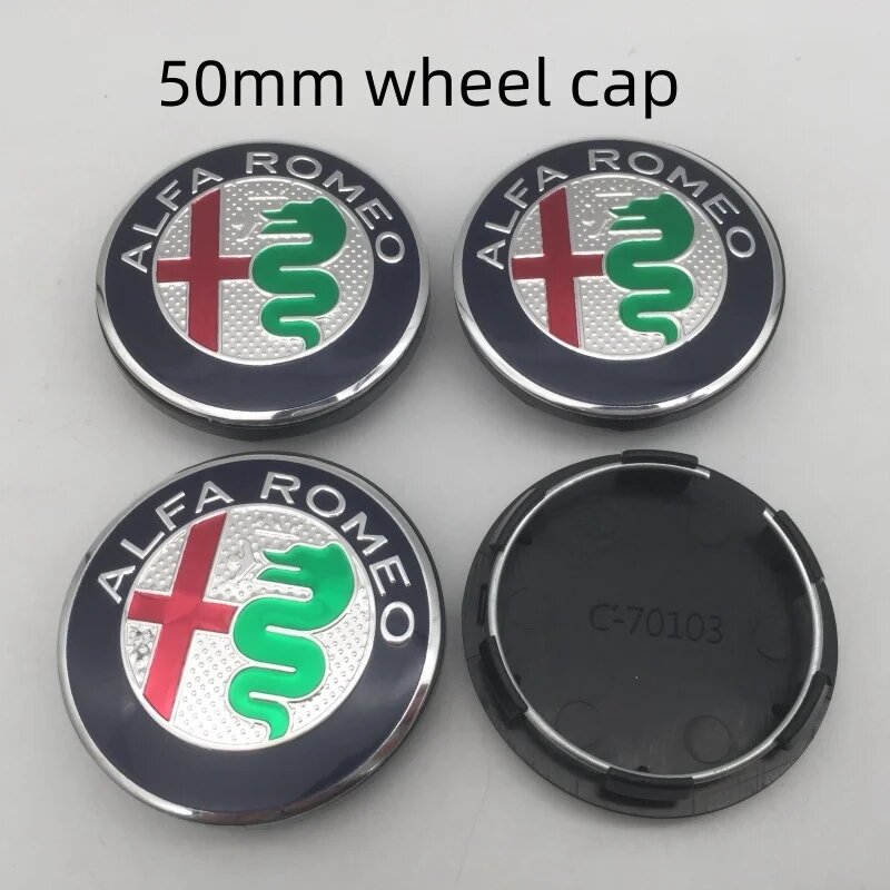 4 шт. 3D 50 мм для Alfa Romeo 147 156 159 эмблема автомобиля ступица колеса 50mm new green