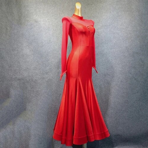 Бальное платье из спандекса Красный, S, red