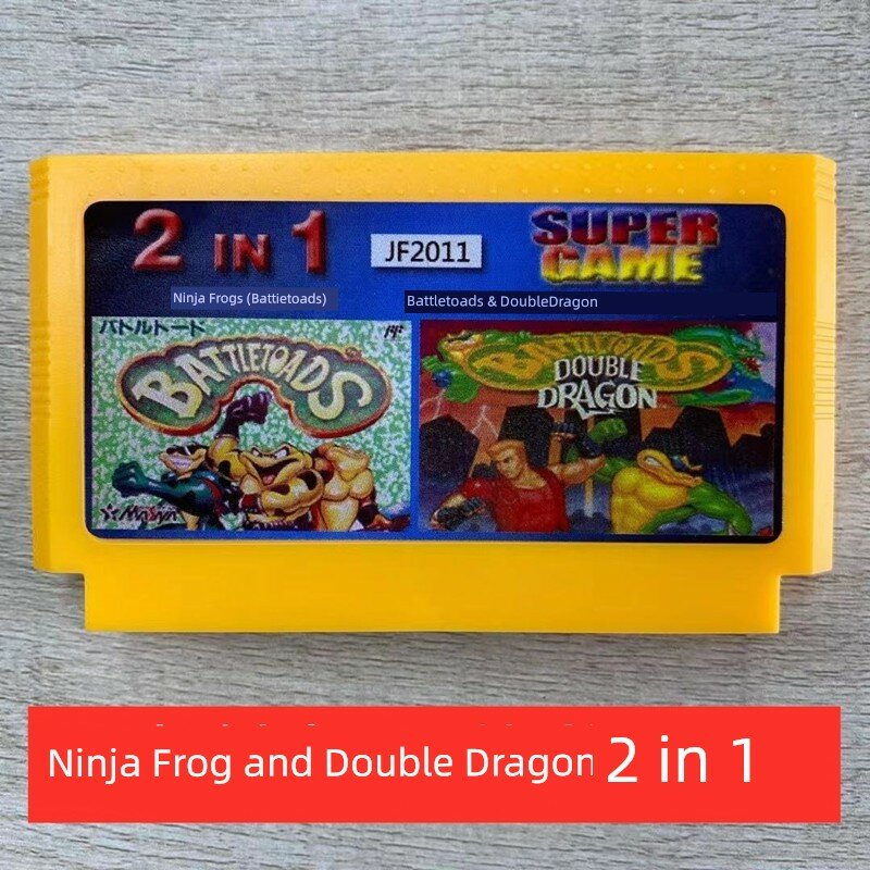 Ретро картридж NES 2 в 1: Captain Bumper и Double Dragon с бесконечными жизнями для Famicom