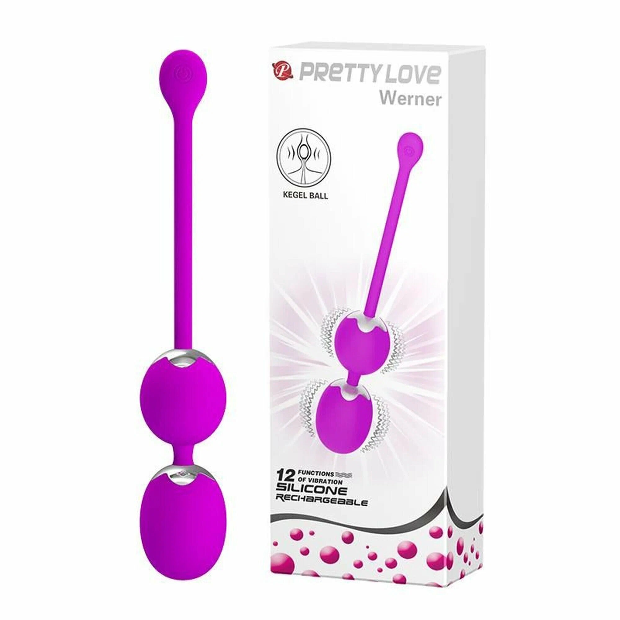 K-BI-014548 Baile Pretty Love Werner Вагинальные виброшарики на сцепке (20.5, Ø 3.4 см) Baile