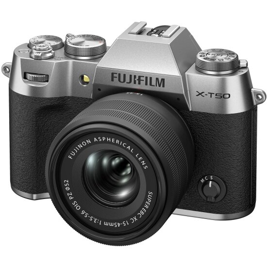 Цифровой фотоаппарат со сменной оптикой Fujifilm X-T50 Kit XC15-45mm OIS PZ Silver