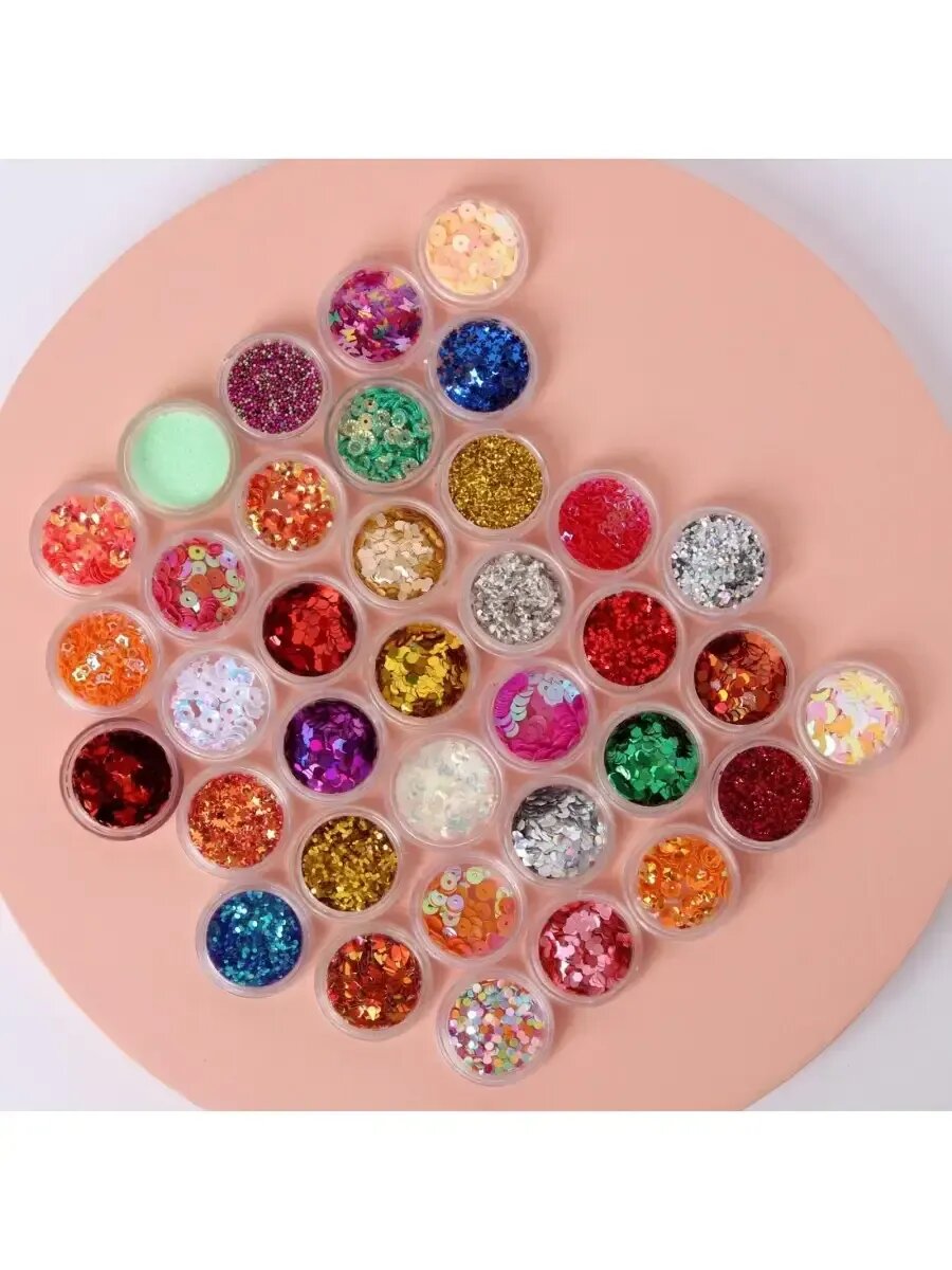 Ассорти для декора, набор 36 баночек