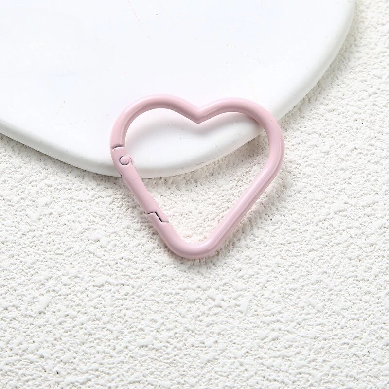 MOONBIFFY карабин сердце из сплава Розовый, Pink