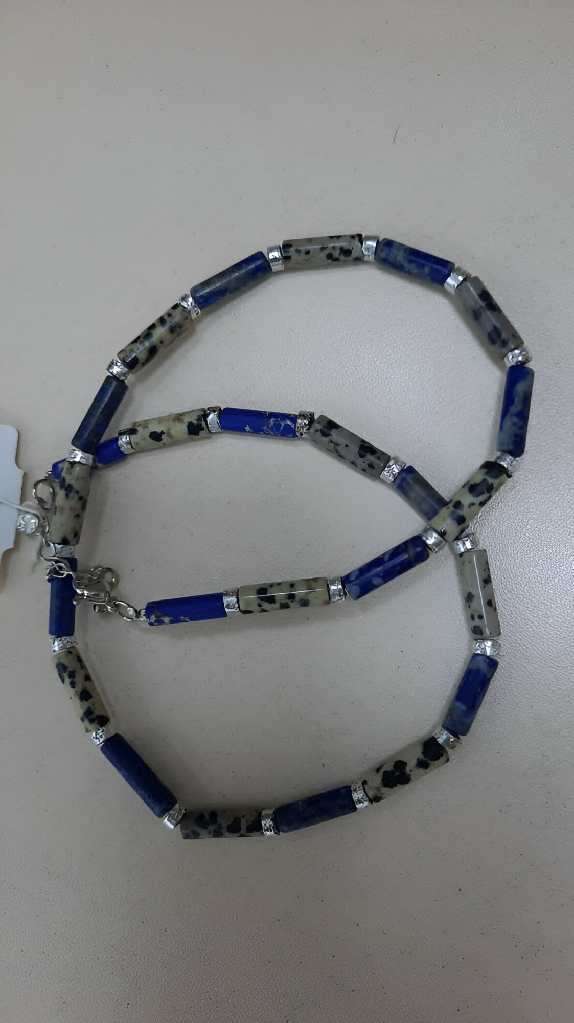 Колье Аквамарин, яшма, гематит, содалит