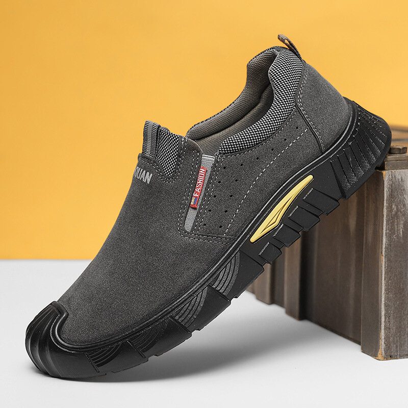 LUO Защитная обувь Мужчины Летняя Водонепроницаемая Кожа/RS11 gray