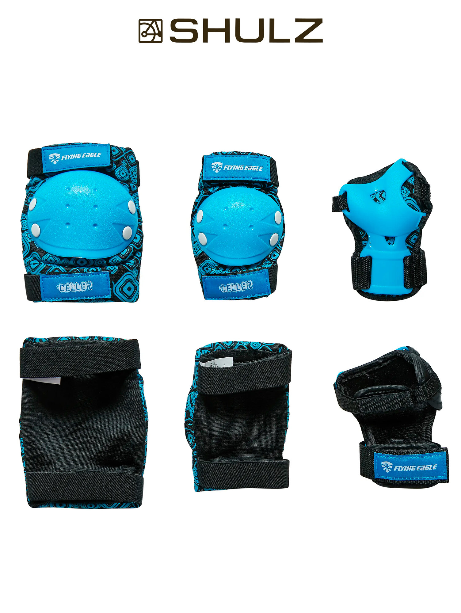 Защита FLYING EAGLE Celler, наколенники, защита локтей и кистей, Синий M