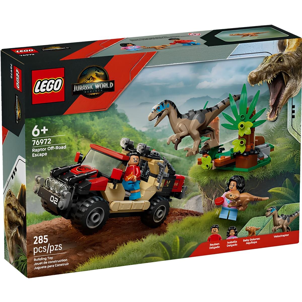 Конструктор LEGO Jurassic World 76972 Побег Раптора по бездорожью