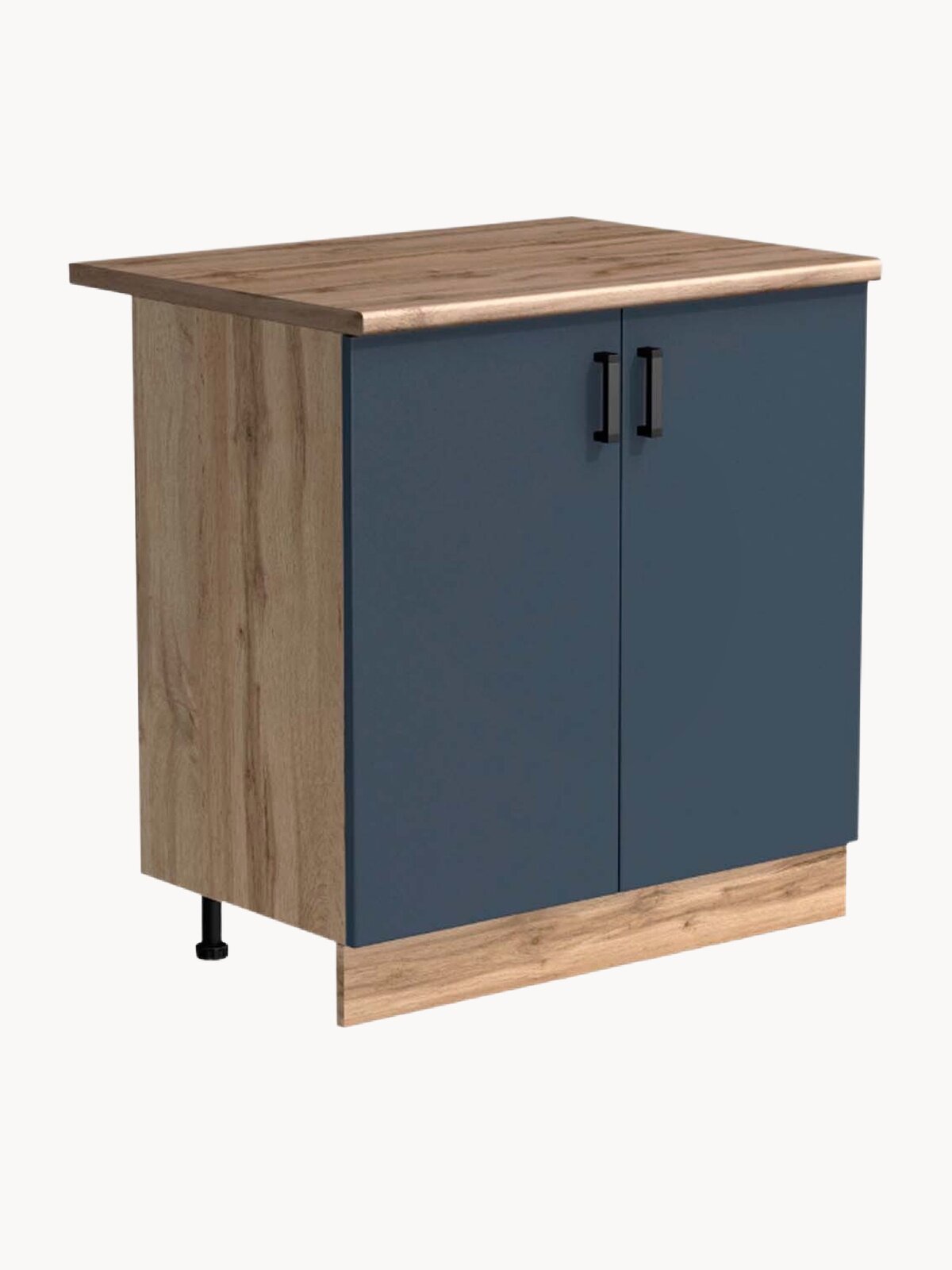 Кухонный гарнитур SANTREK Модуль напольный 60 цвет графит ЛДСП, столешница цвет Дуб вотан